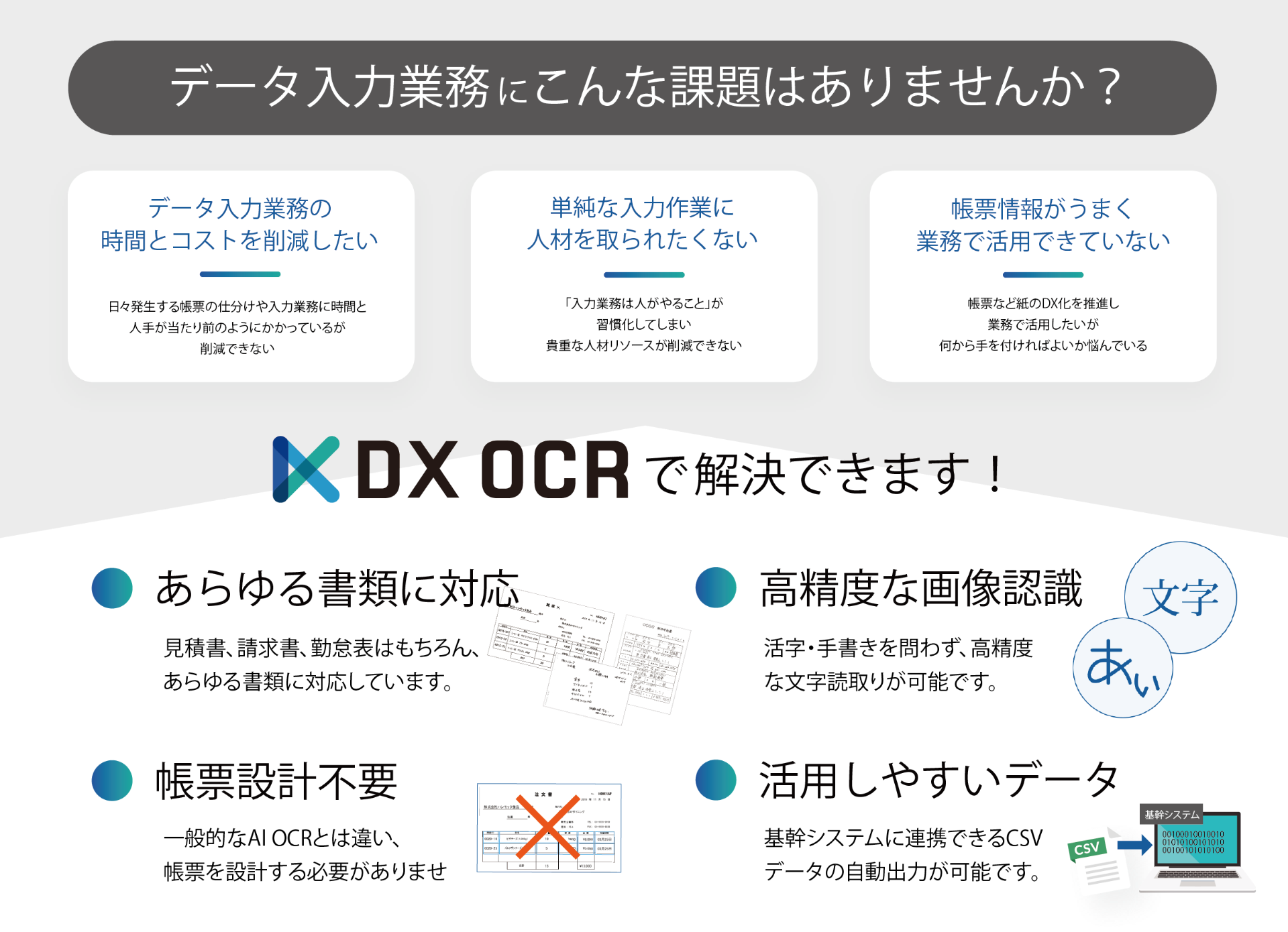 DX OCR｜高認識率を誇る AI-OCR